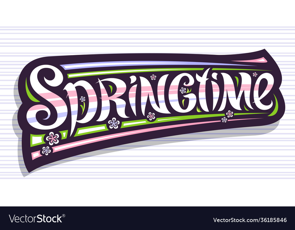 Lettering springtime Royalty Free Vector Image