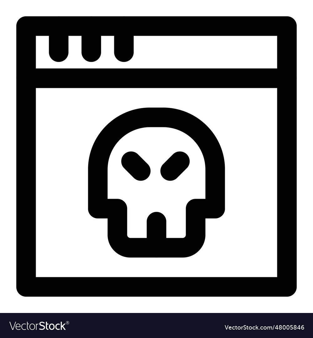 Web browser window erupted by malware Royalty Free Vector