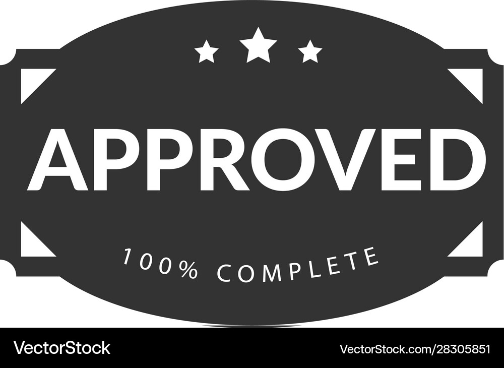 Approved stampcolorful sign Royalty Free Vector Image