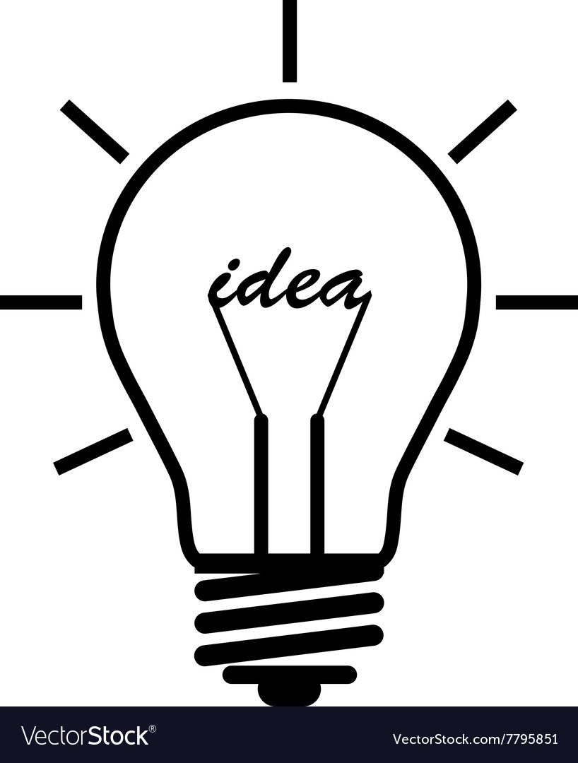 Bulb idea Royalty Free Vector Image - VectorStock