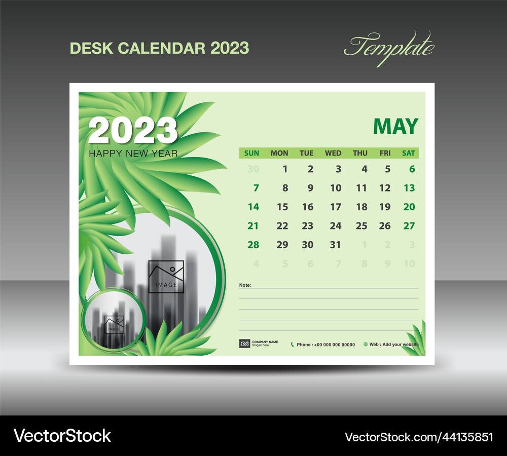 Calendar 2023 design- may 2023 template Royalty Free Vector