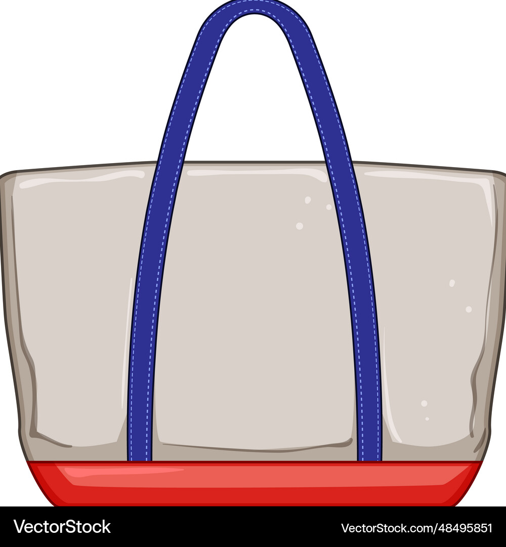 Canvas reusable bag cartoon Royalty Free Vector Image
