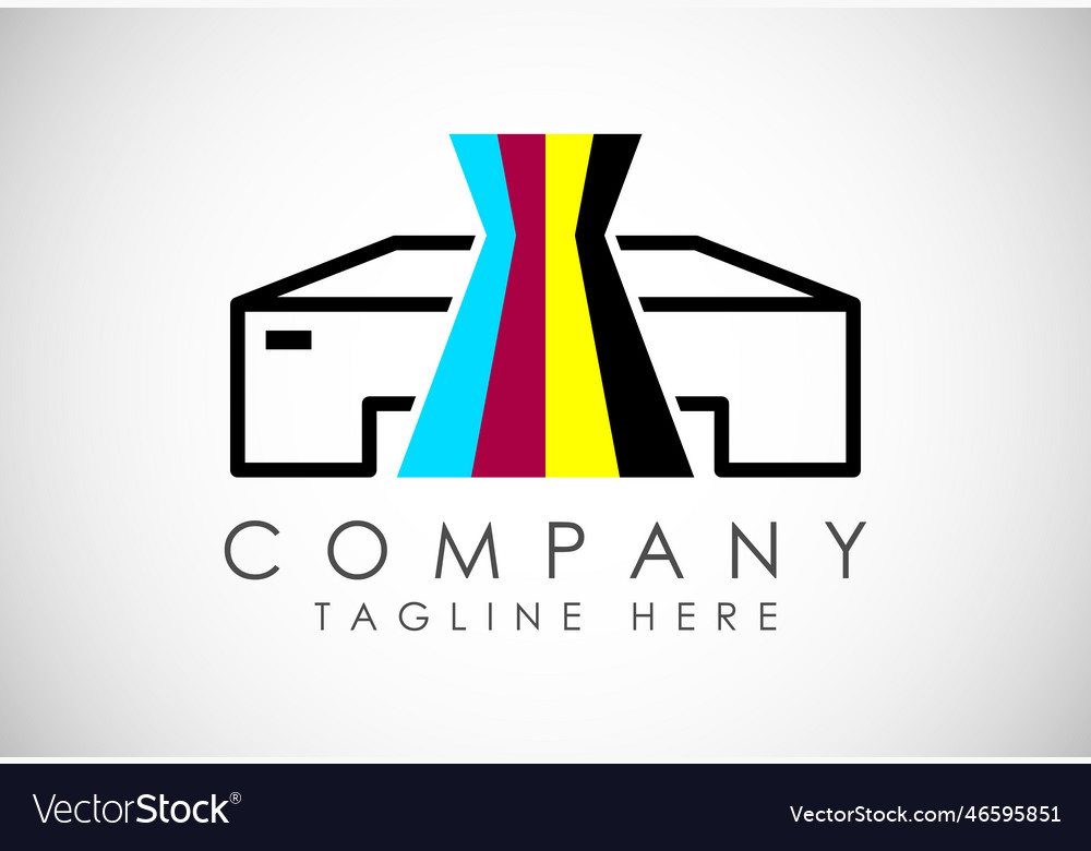 Digital printing logo design template logo Vector Image Digital printing logo design template logo Vector Image