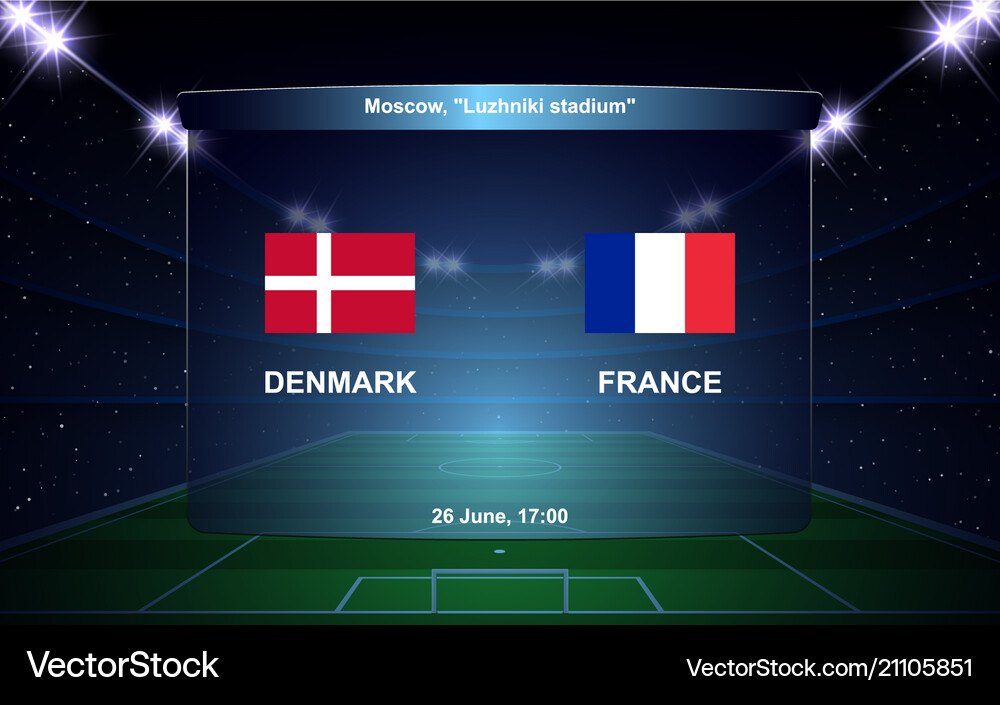Football scoreboard Royalty Free Vector Image - VectorStock