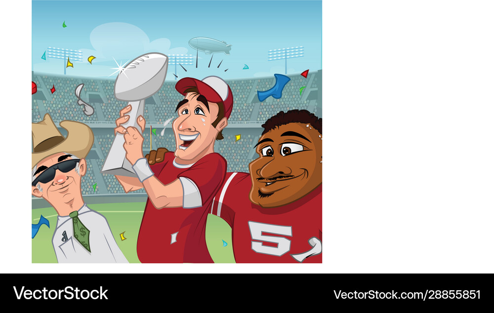 Football victory Royalty Free Vector Image - VectorStock