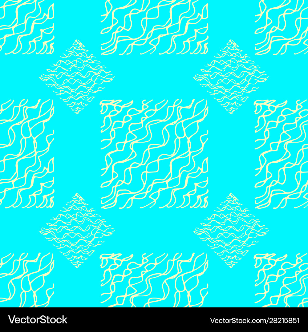 Hand drawn abstract seamless texture curved lines Vector Image