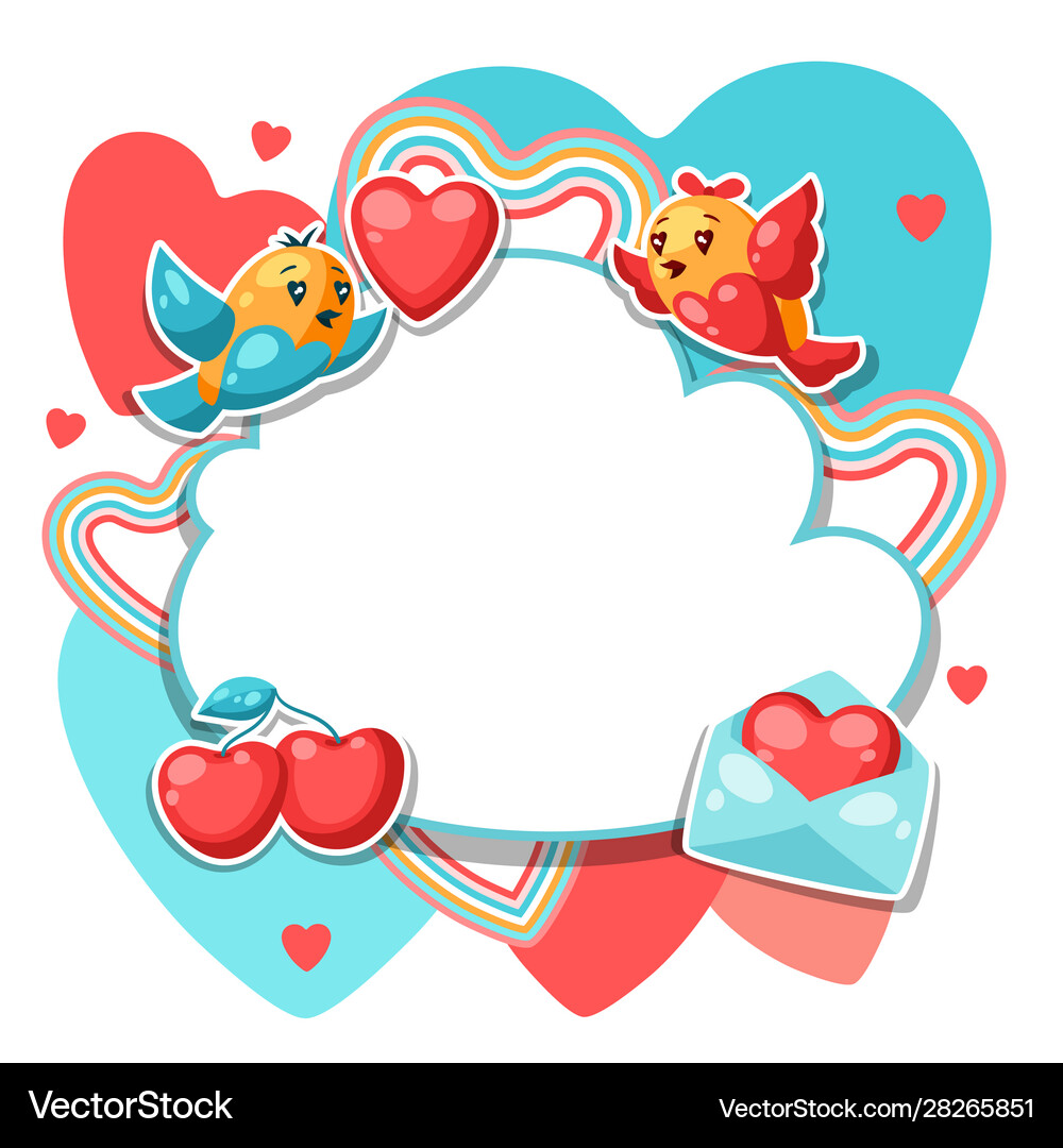 Happy valentine day frame Royalty Free Vector Image