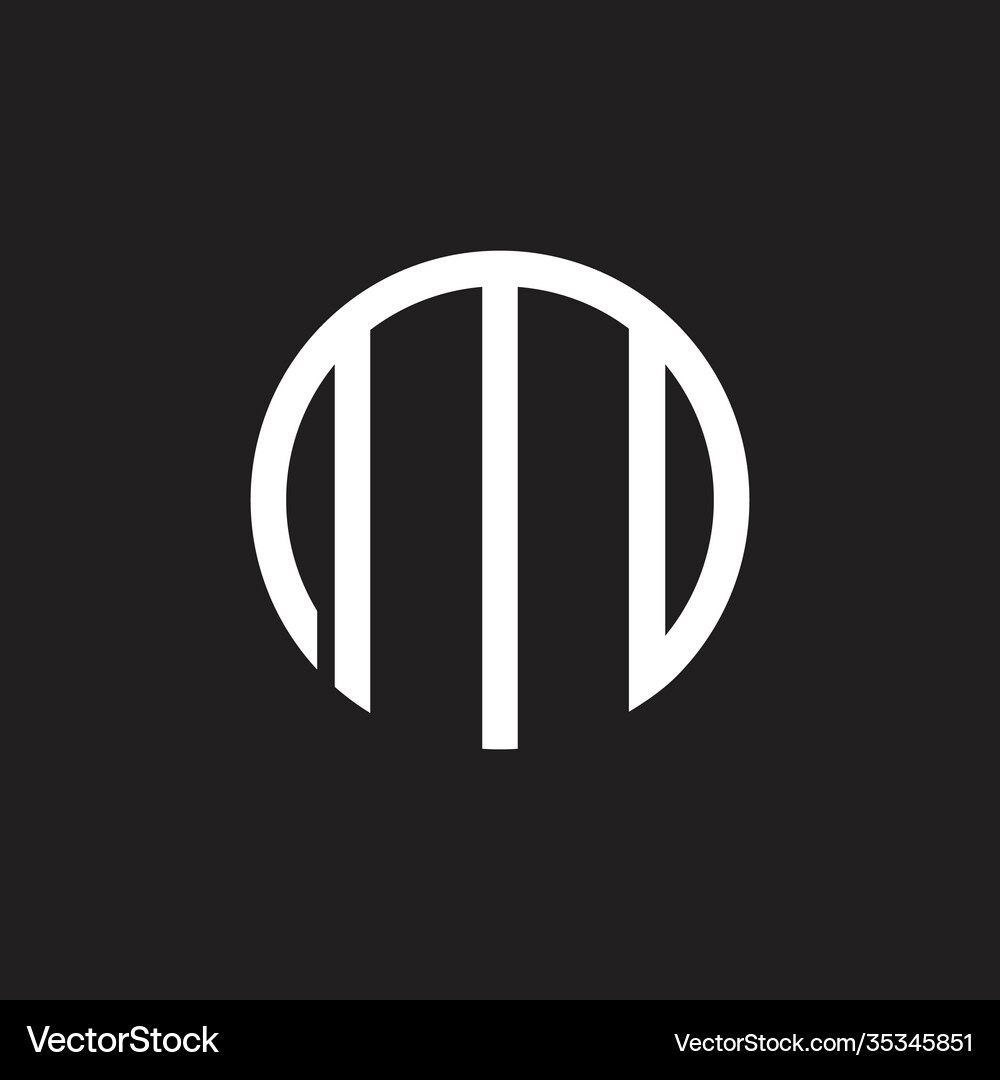 Letter om simple line geometric logo Royalty Free Vector