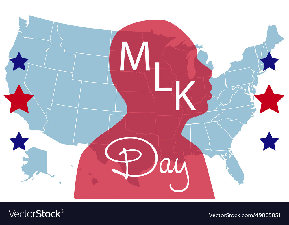 Martin luther king jr day greeting card design Vector Image