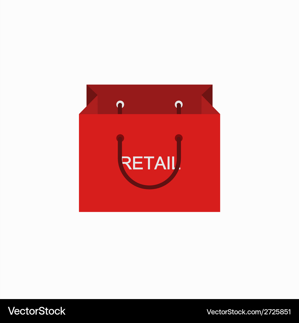 Modern shopping retail icon on white Royalty Free Vector