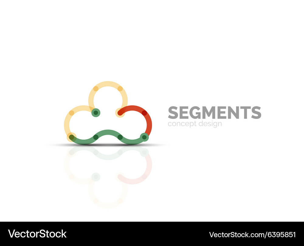 Outline minimal abstract geometric logo Royalty Free Vector