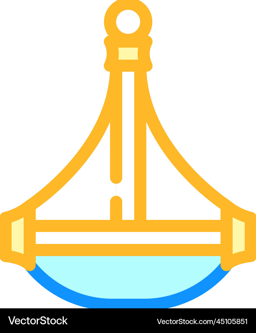 Pendant lamp ceiling color icon Royalty Free Vector Image