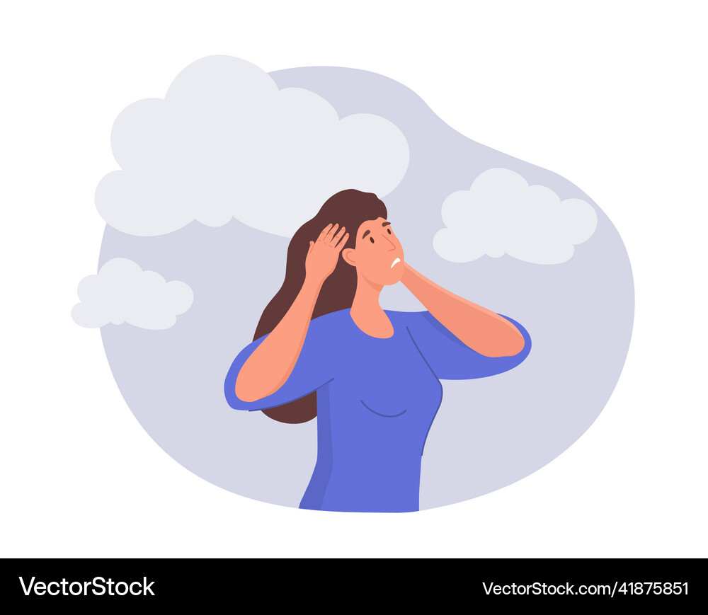 Sad woman concept Royalty Free Vector Image - VectorStock