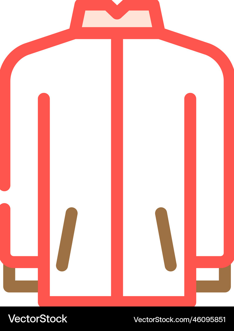 Windproof outerwear male color icon Royalty Free Vector