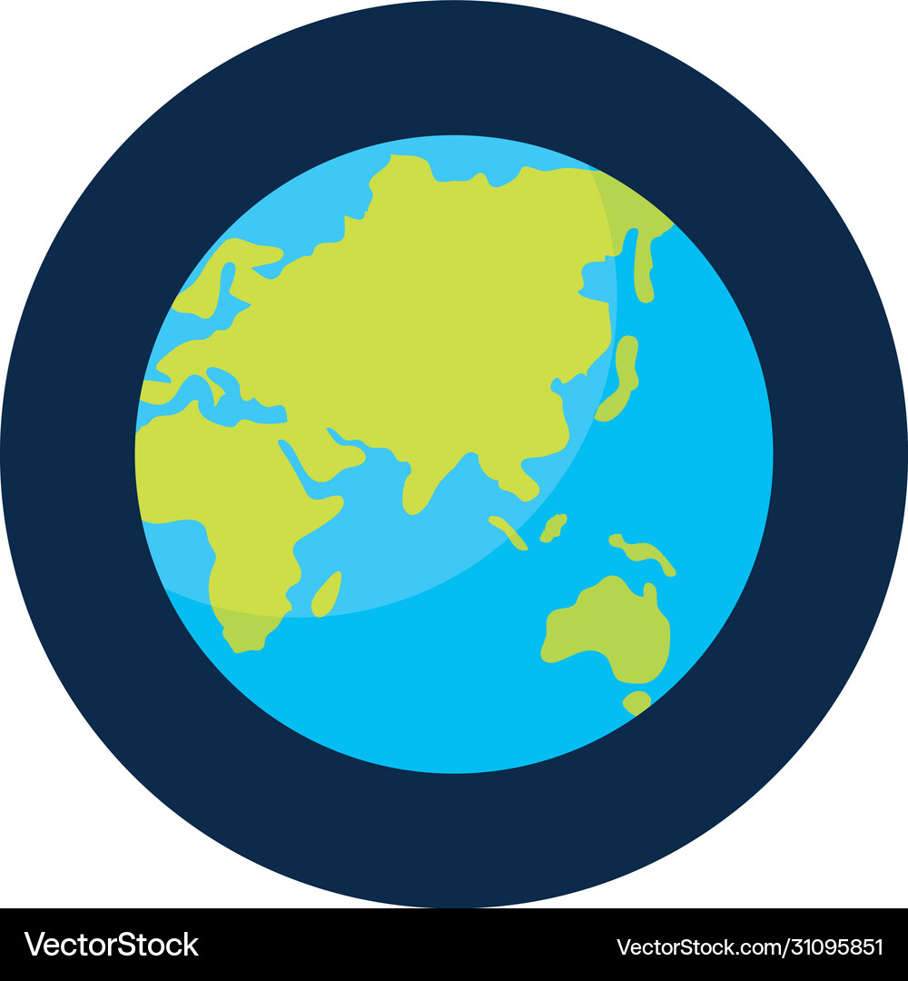 World planet earth isolated icon Royalty Free Vector Image