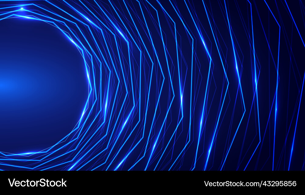 Abstract technology futuristic concept blue neon Vector Image
