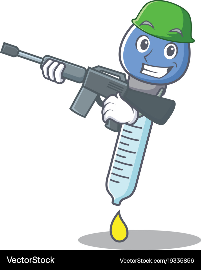 Army dropper character cartoon style Royalty Free Vector
