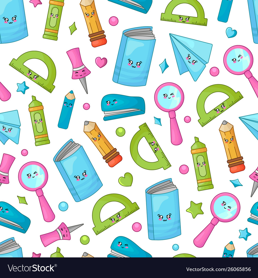 Back to school kawaii Royalty Free Vector Image
