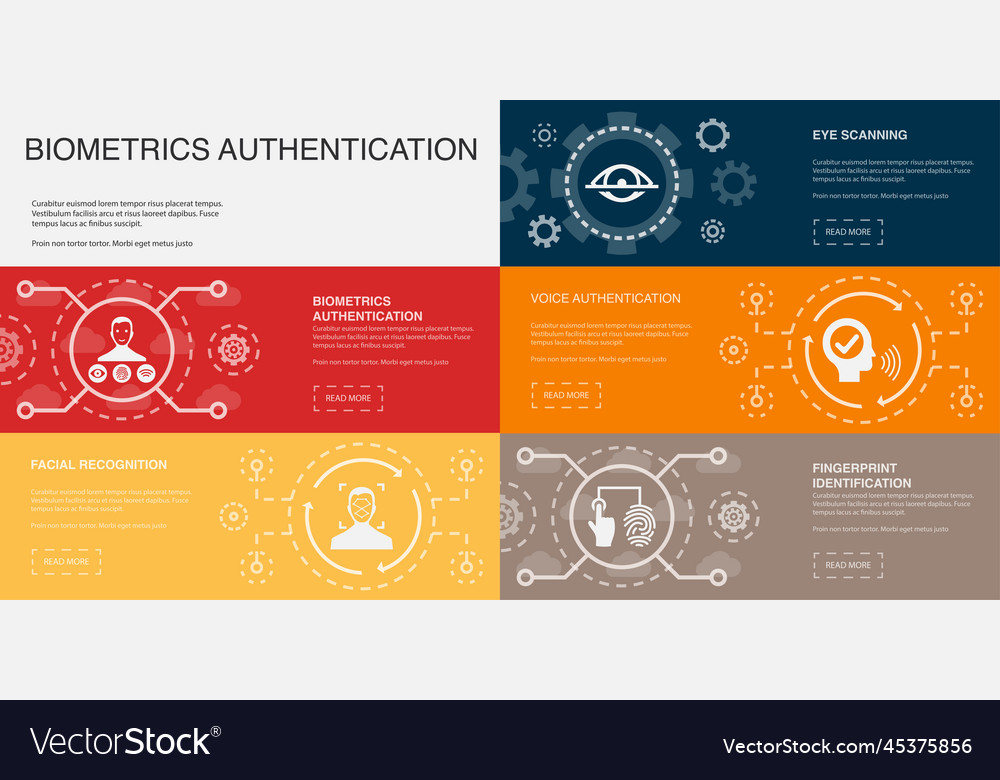 Biometrics Authentication Facial Recognition Eye Vector Image