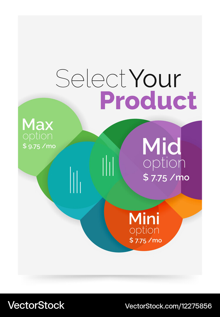 Circle business brochure template with options Vector Image