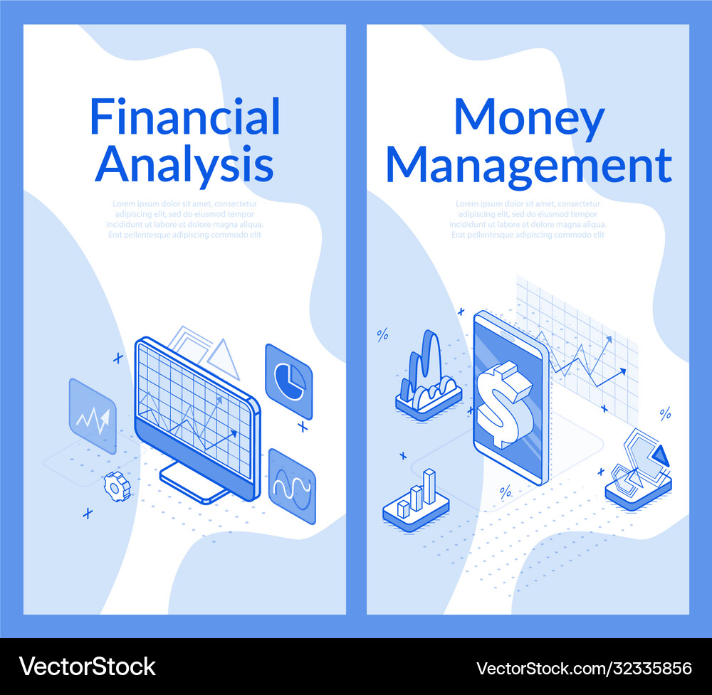 Financial analysis money management concept Vector Image