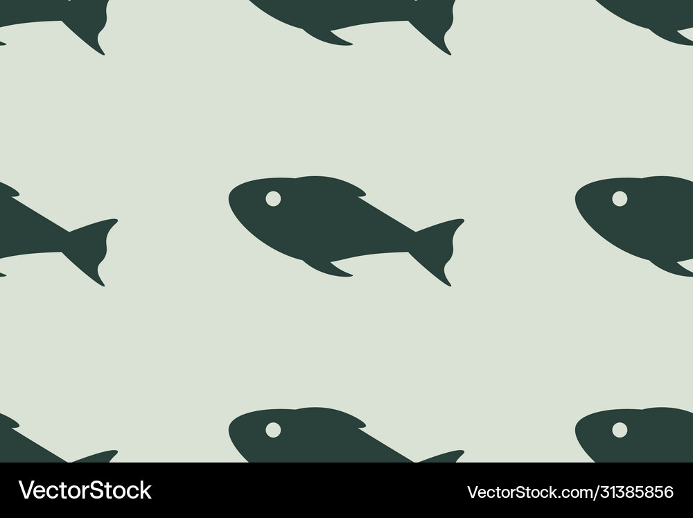 Fishing seamless pattern background with fishes Vector Image