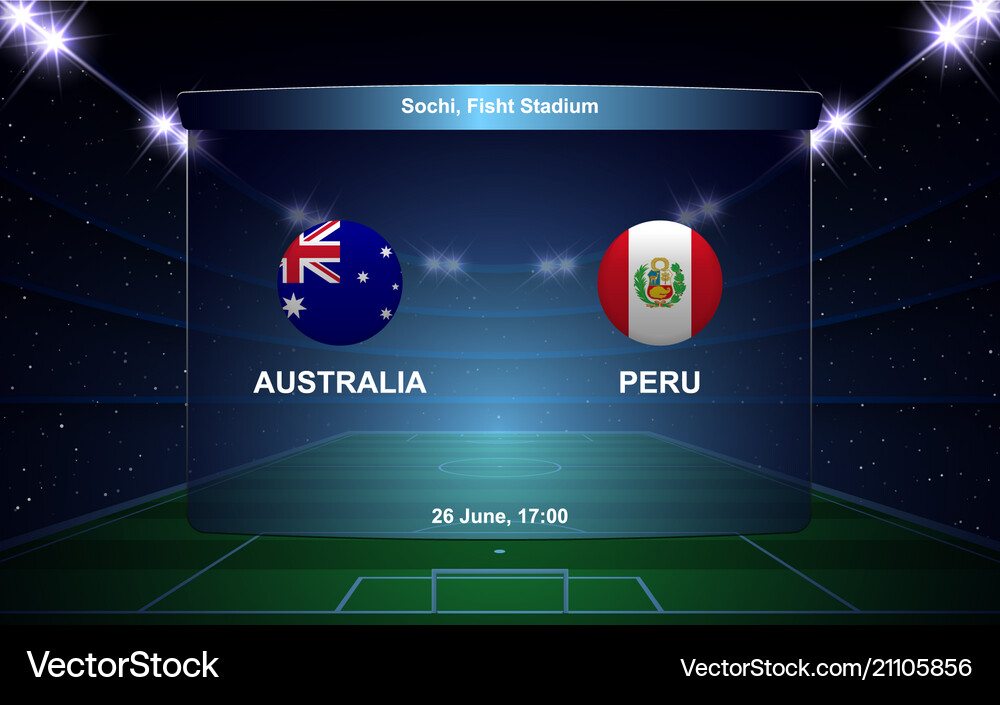 Football scoreboard Royalty Free Vector Image - VectorStock