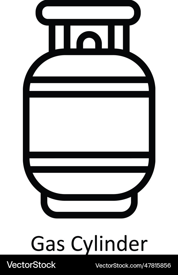 Gas cylinder outline icon design Royalty Free Vector Image