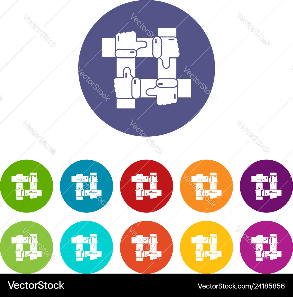 Like icons set color Royalty Free Vector Image