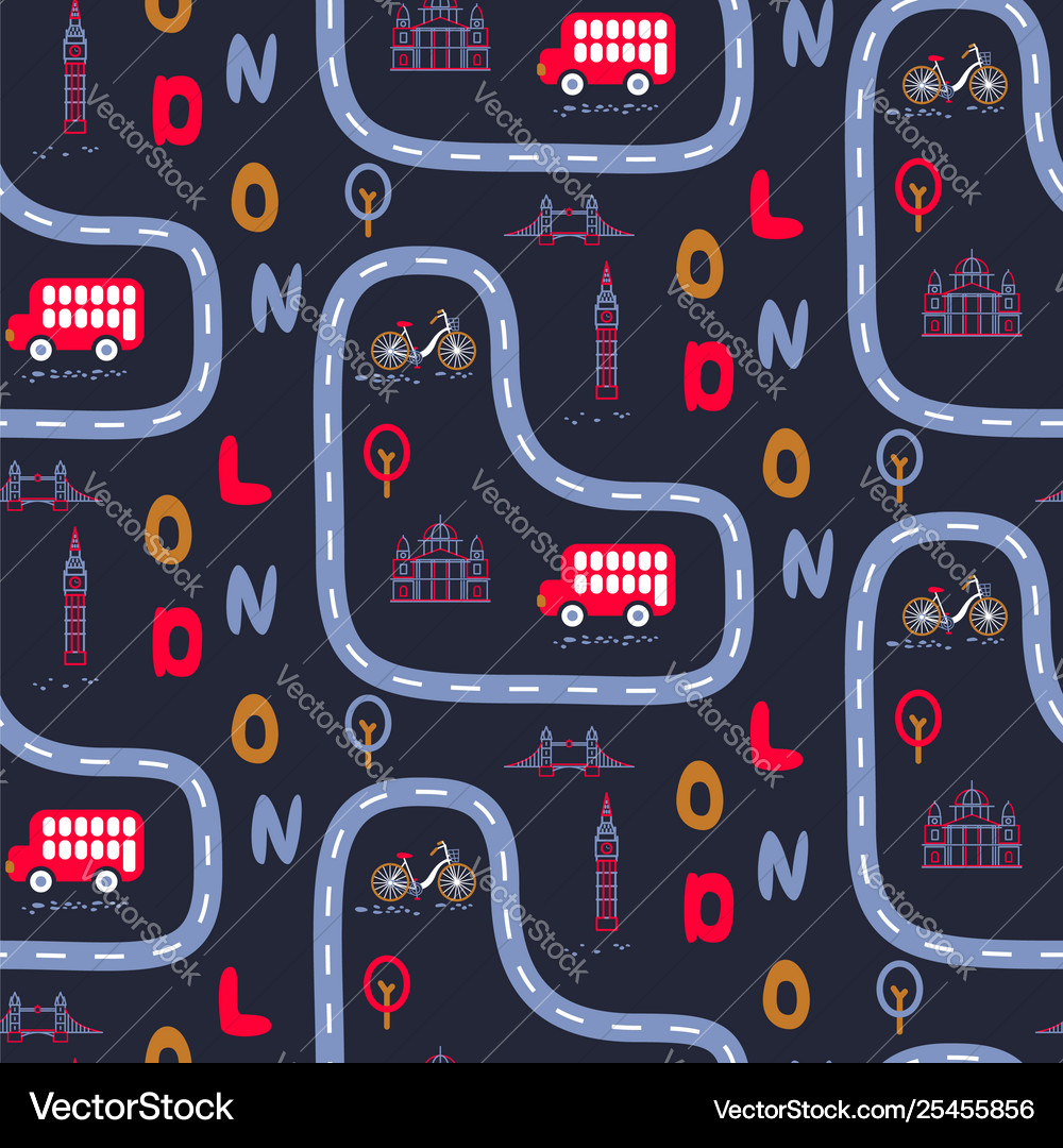 London city outdoor pattern Royalty Free Vector Image