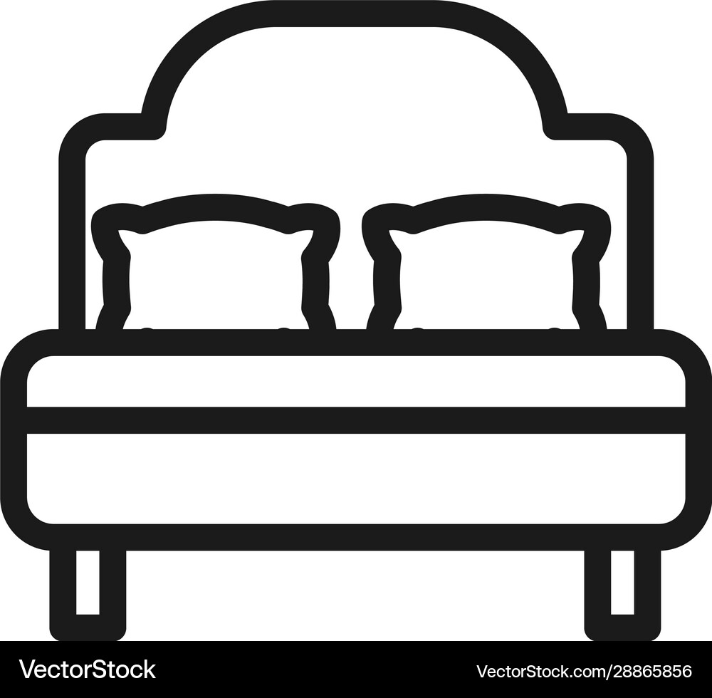 Luxury bed and pillows mattress comfortable soft Vector Image
