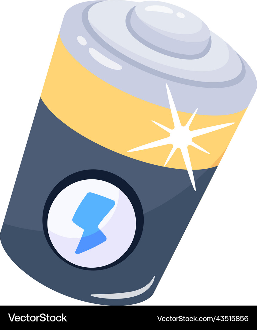 Modern flat icon design of power cell Royalty Free Vector