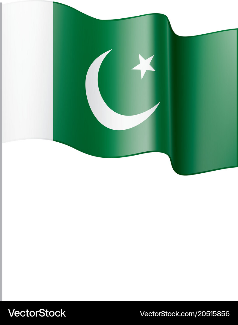 Pakistan flag Royalty Free Vector Image - VectorStock