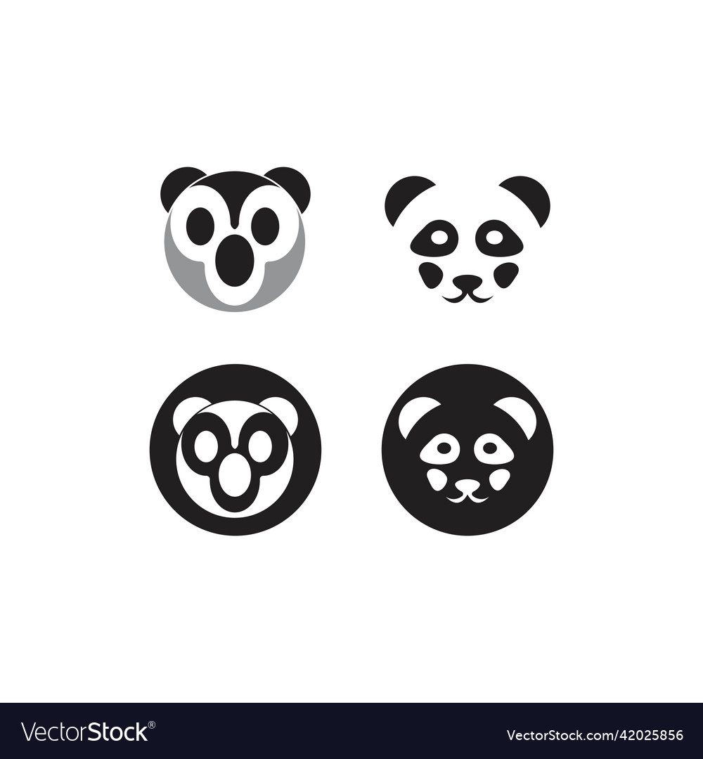 Panda logo Royalty Free Vector Image - VectorStock