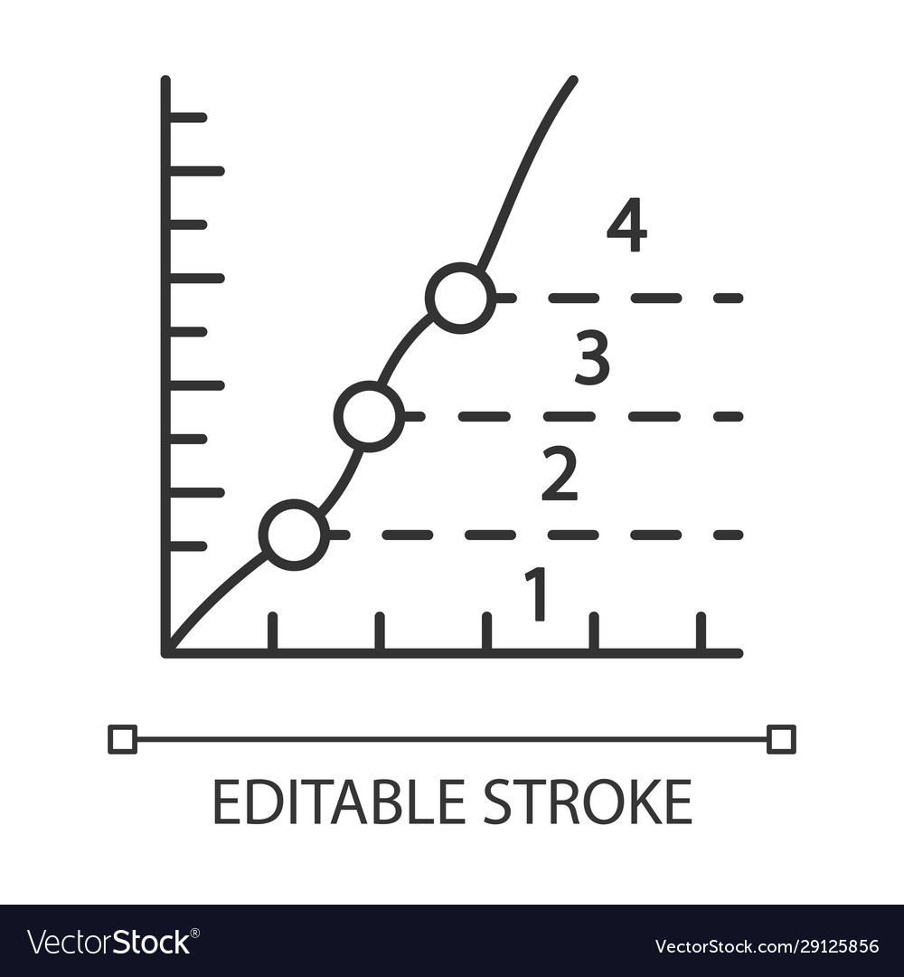 Phase diagram linear icon limits graphical Vector Image Phase diagram linear icon limits graphical Vector Image