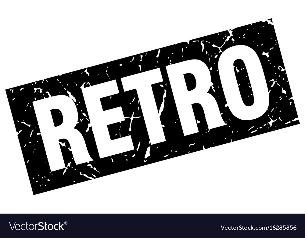 Square grunge black retro stamp Royalty Free Vector Image