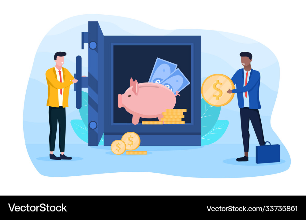 Abstract concept a bank deposit Royalty Free Vector Image