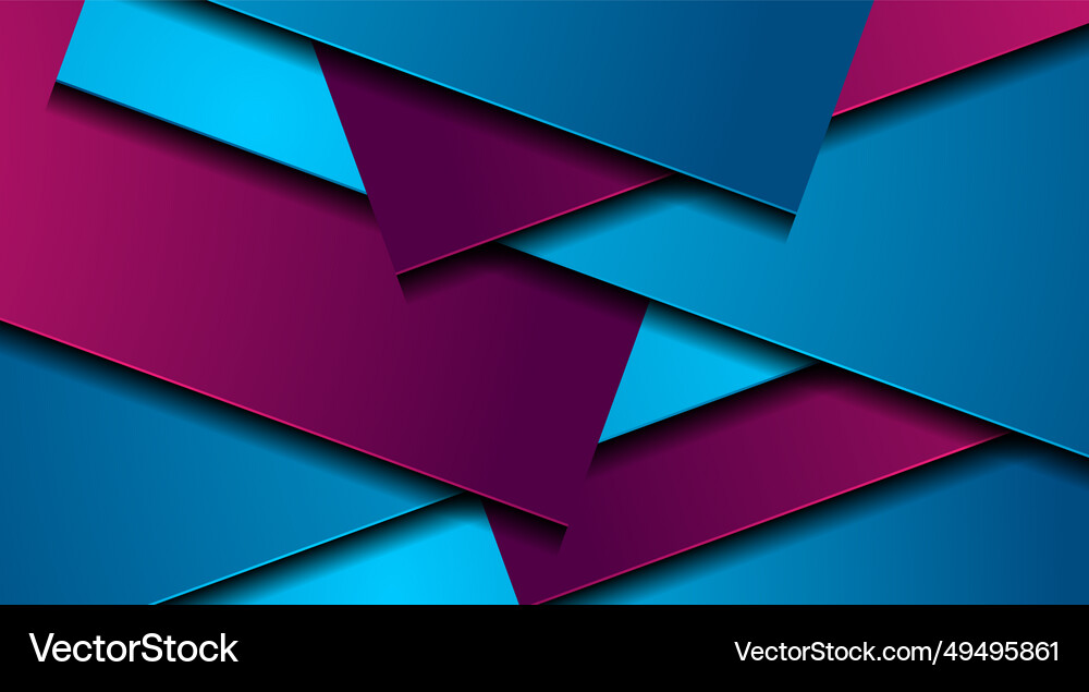 Blue and violet abstract corporate geometric Vector Image