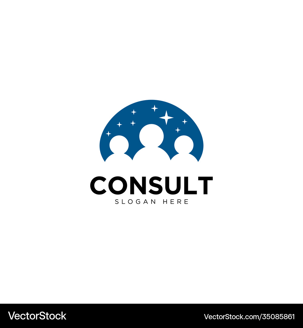 Business consulting logo design template Vector Image