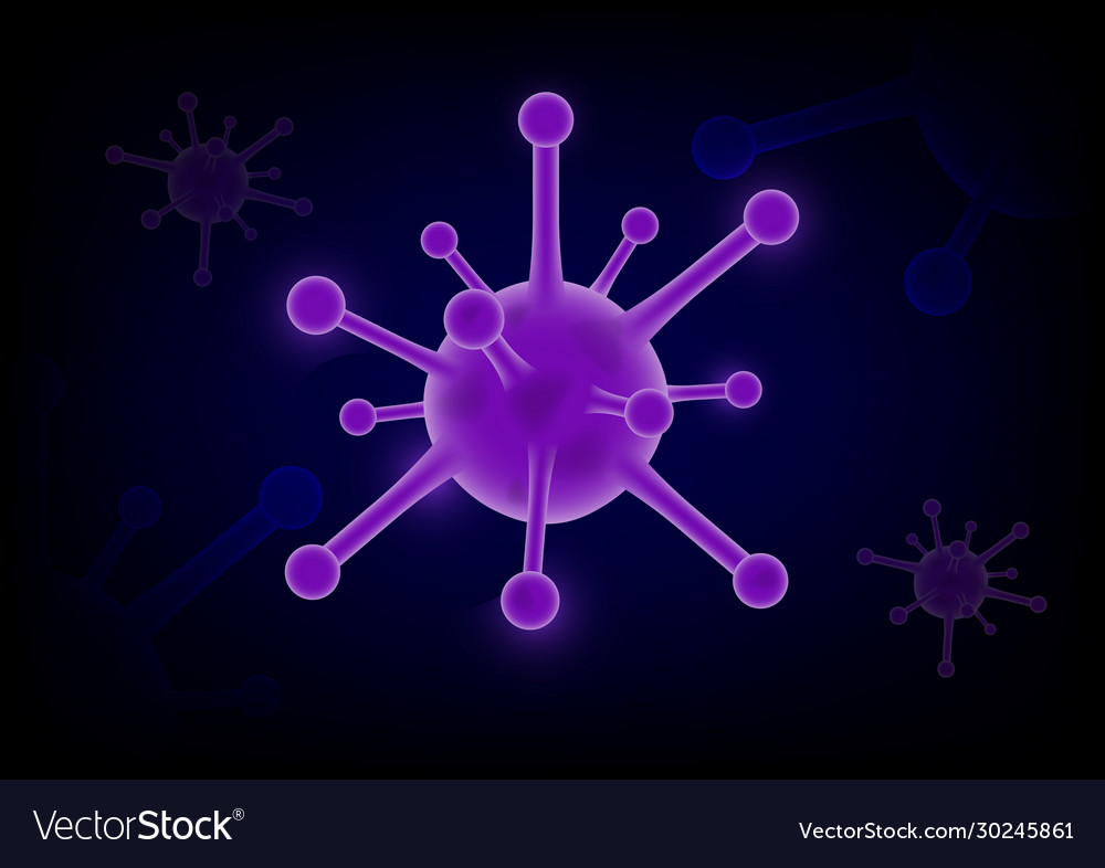 Coronavirus covid-2019 on purple futuristic Vector Image