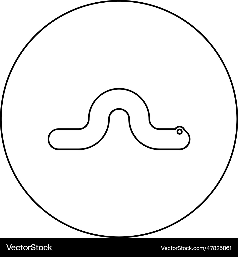Creeping worm earthworm crawling invertebrate Vector Image