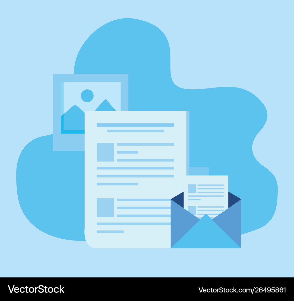 Document report with letter information and photo Vector Image