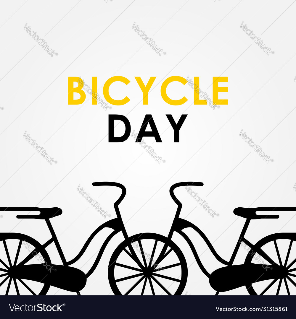 Happy world bicycle day design for celebrate Vector Image