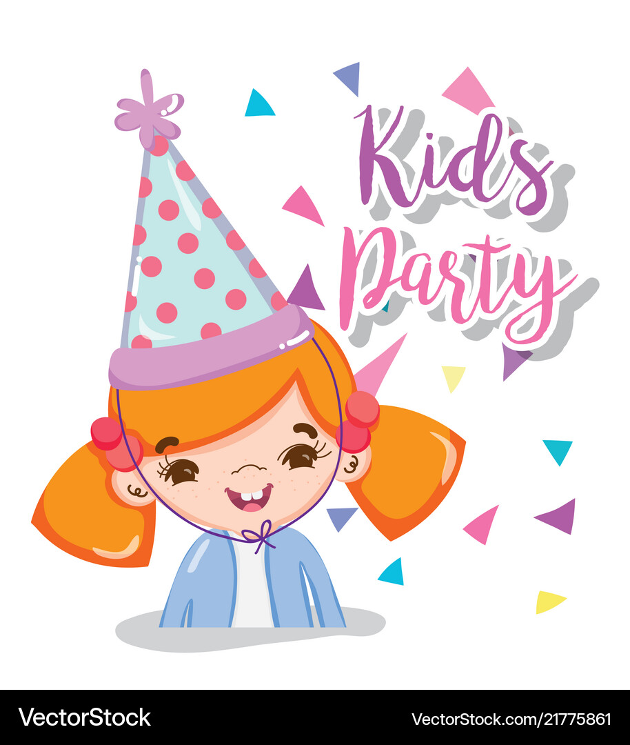 Kids party cartoons Royalty Free Vector Image - VectorStock