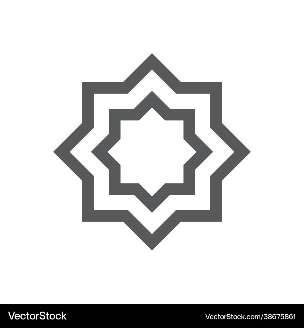 Muslim abstract symbol islamic Royalty Free Vector Image