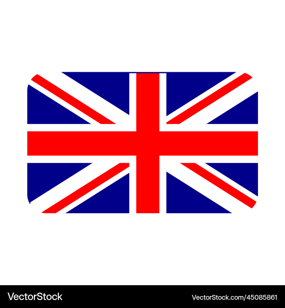Rounded united kingdom flag or uk Royalty Free Vector Image