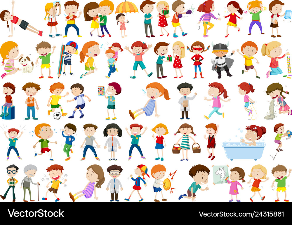 Set of people character Royalty Free Vector Image