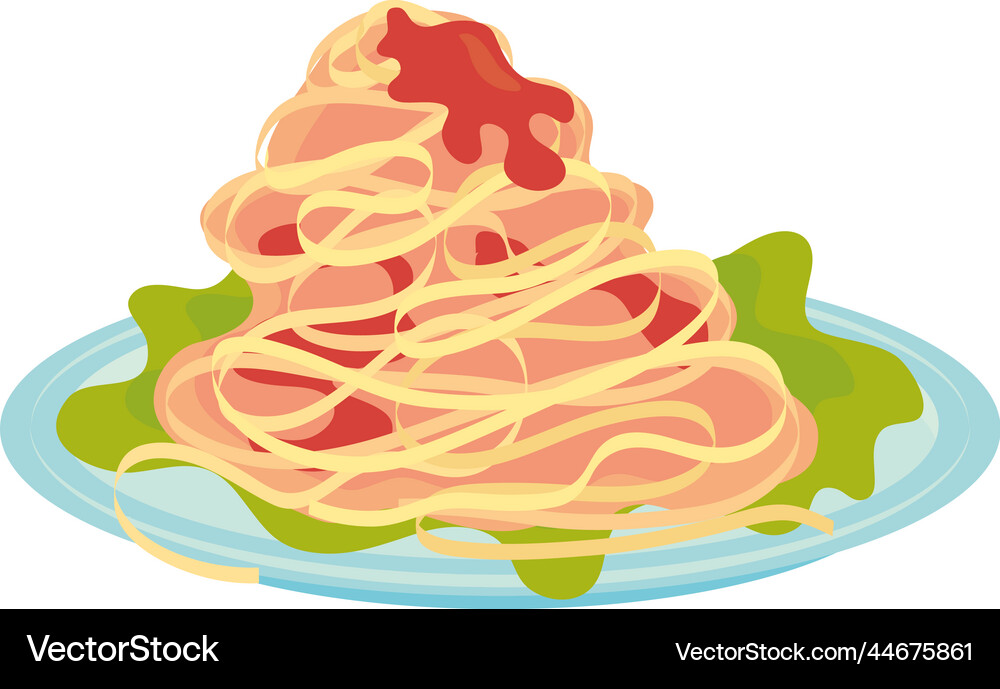 Spaghetti italian food Royalty Free Vector Image