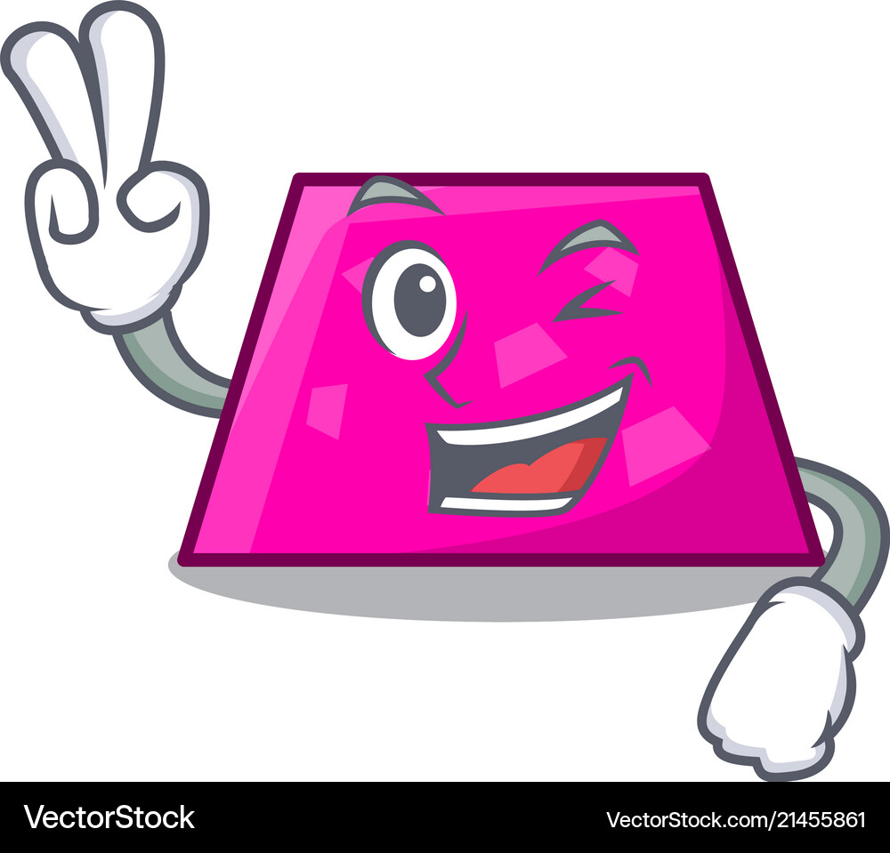 Two finger trapezoid character cartoon style Vector Image