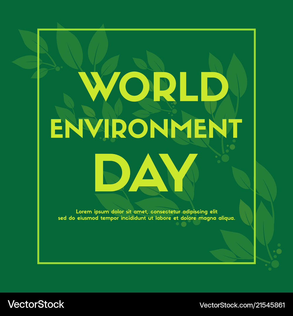World environment day background color green Vector Image